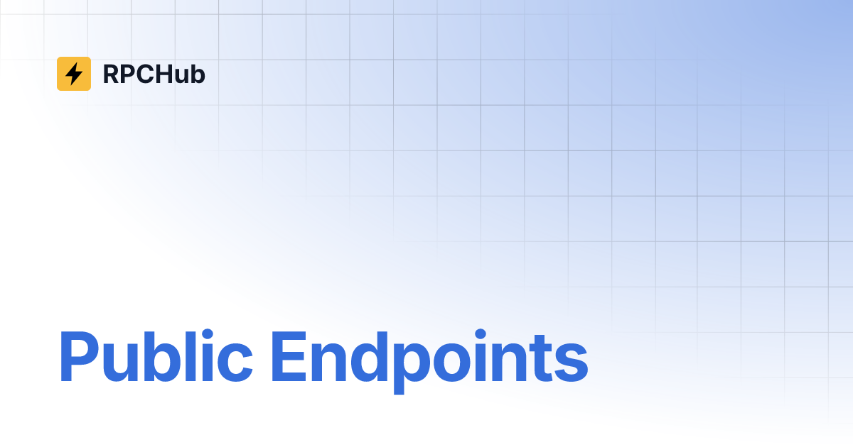 Public Endpoints | RPCHub